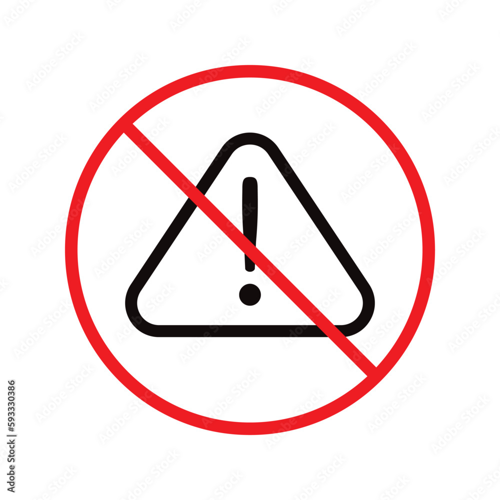 No exclamation point vector icon. Forbidden exclamation point icon. No ...