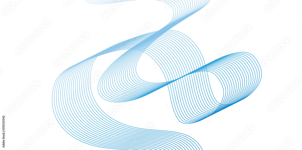 Abstract blue wave lines pattern for banner, wallpaper background ...