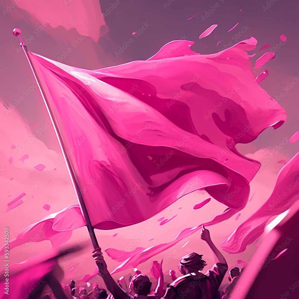 Pink flag as concept for National Pink Day - day to stand up against ...