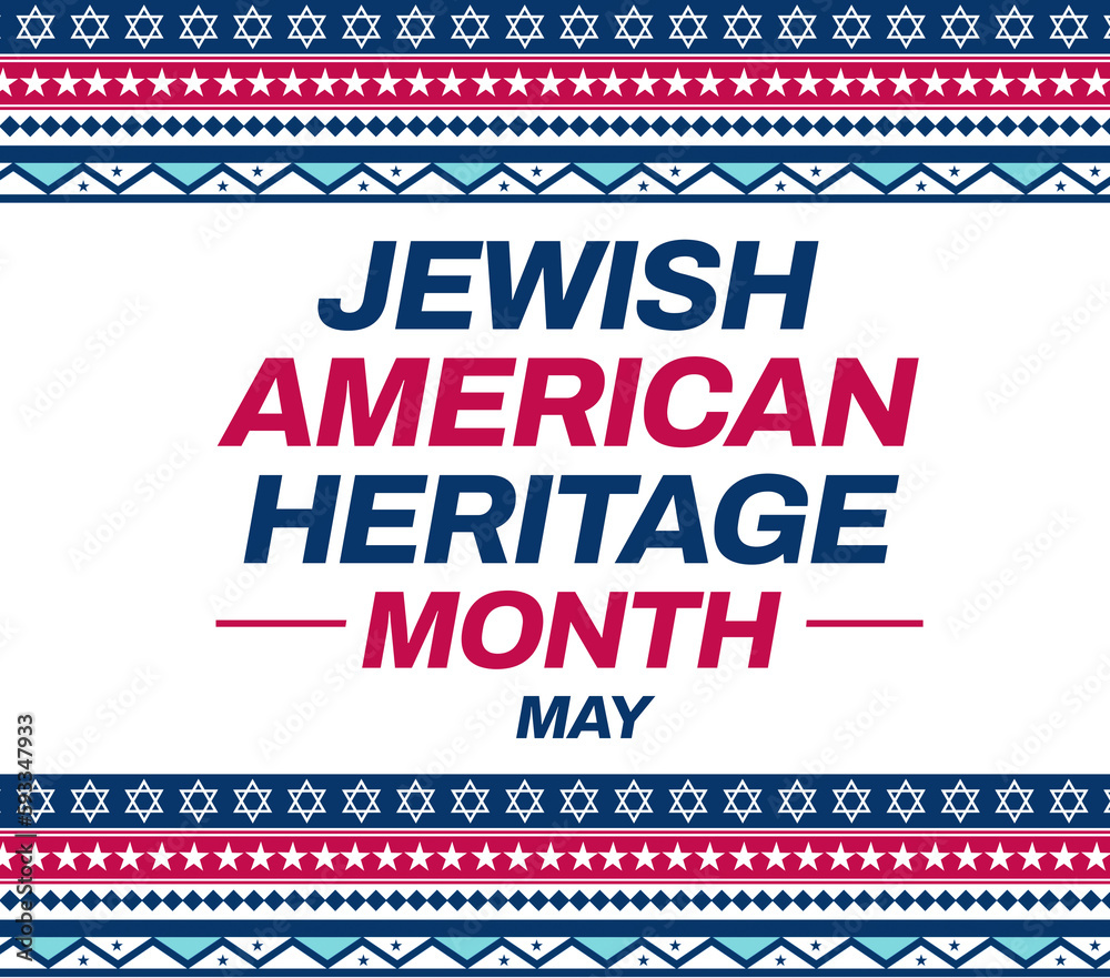 Jewish American Heritage Month Traditional style design in vintage ...