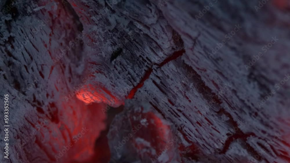 Wood fire. Burning embers with bright color. Wood fire with hot embers ...