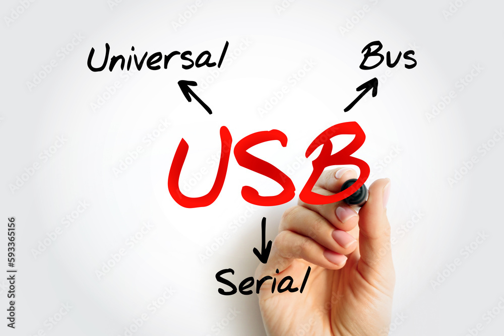 USB Universal Serial Bus - common interface that enables communication ...