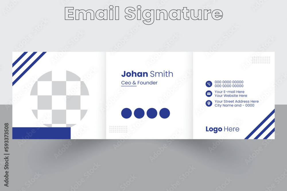 Email signature template, email signature template generator, Modern ...