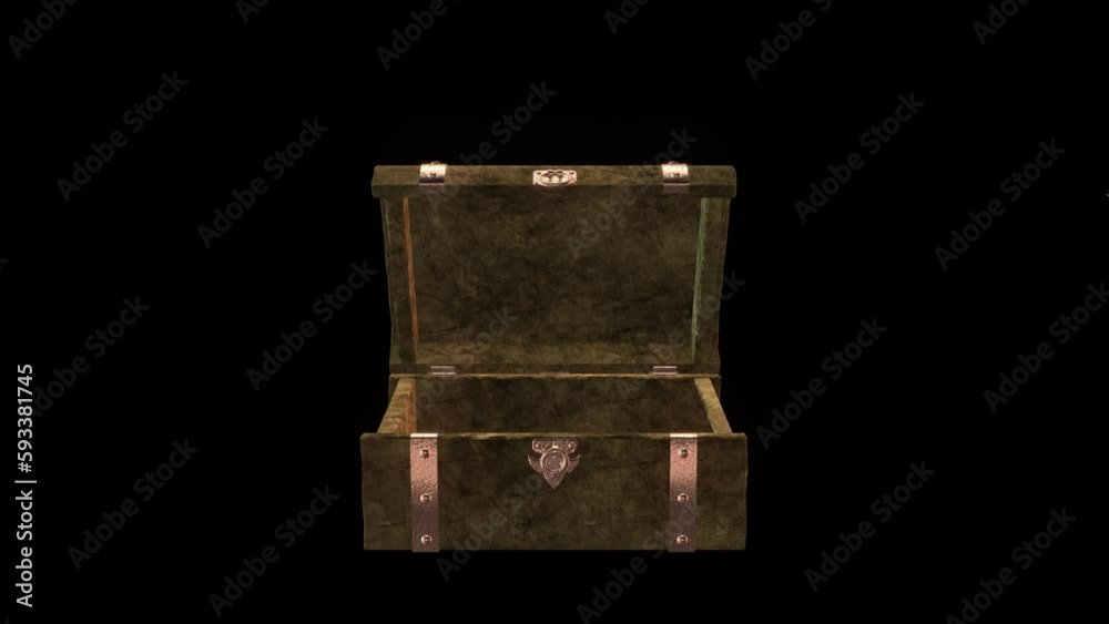 3d animation treasure chest that opens and closes Stock ビデオ | Adobe Stock