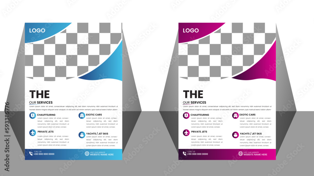 design template with blue color combination Flyer Design, Explore your ...