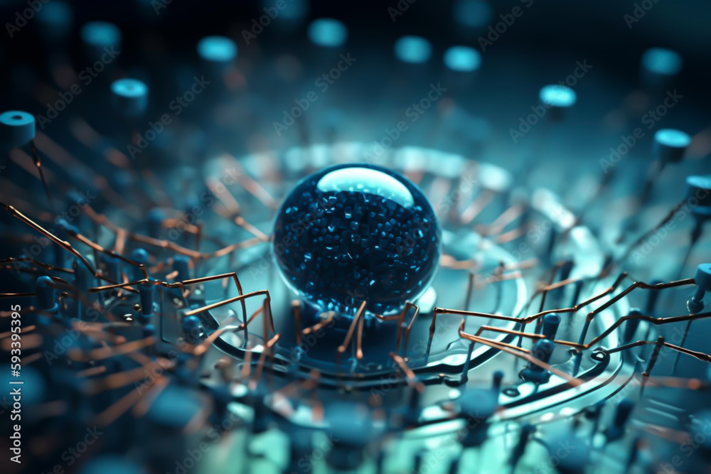 nanotechnology and miniaturization background, generative ai Stock ...