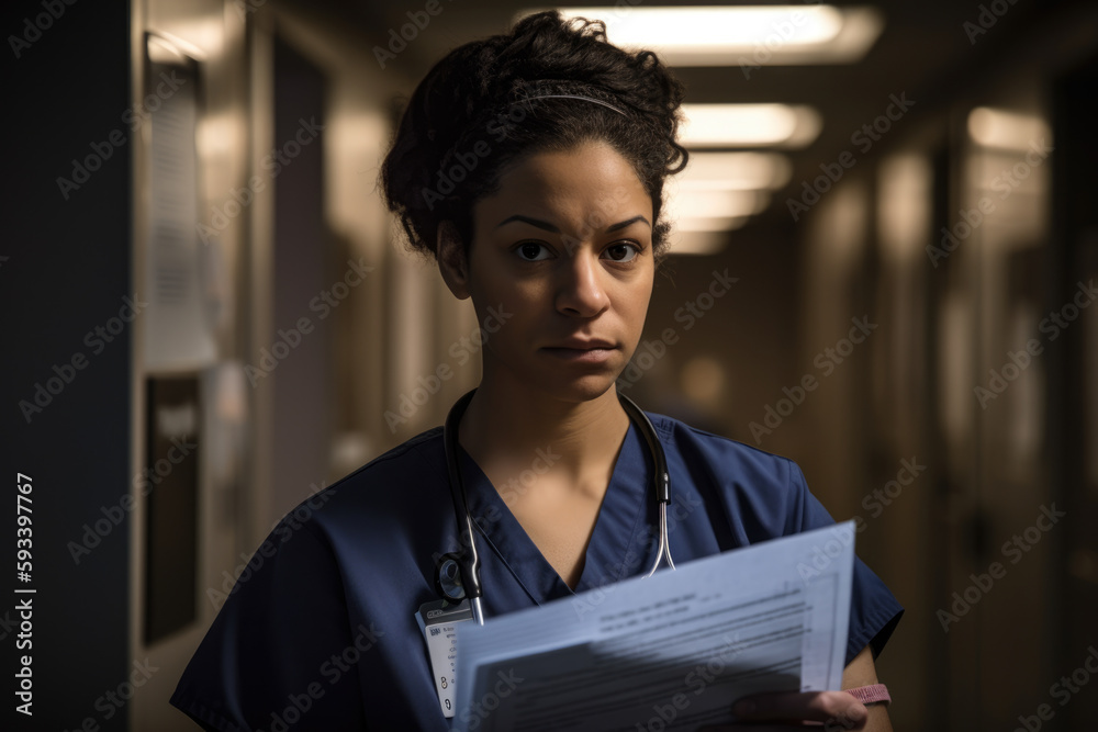 Portrait of a caring and attentive medical assistant in a hospital ...