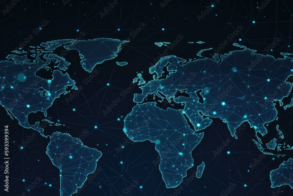Visualizing the Global Business Landscape: A Flat Design Map with ...