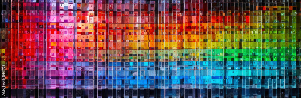Glass cubes or blocks, matrix abstract background. Colored glass ...