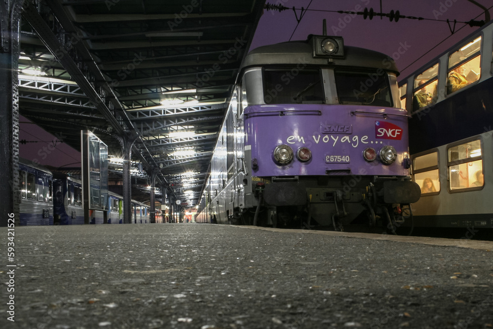 PARIS, FRANCE - DECEMBER 31, 2007: Regional Suburban Train Transilien ...
