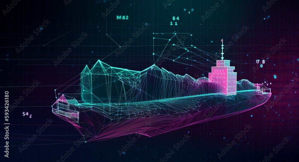 Data-Driven Ocean Voyage: Ship Sailing with Background Indicator Stock ...