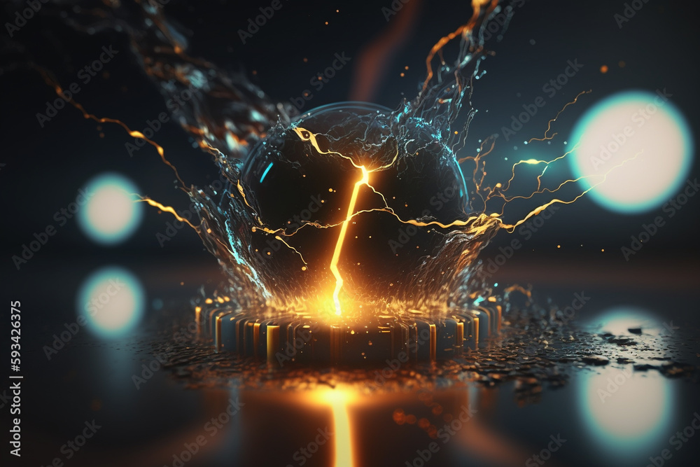 Electrical connection. Energy infrastructure, supply distribution of ...