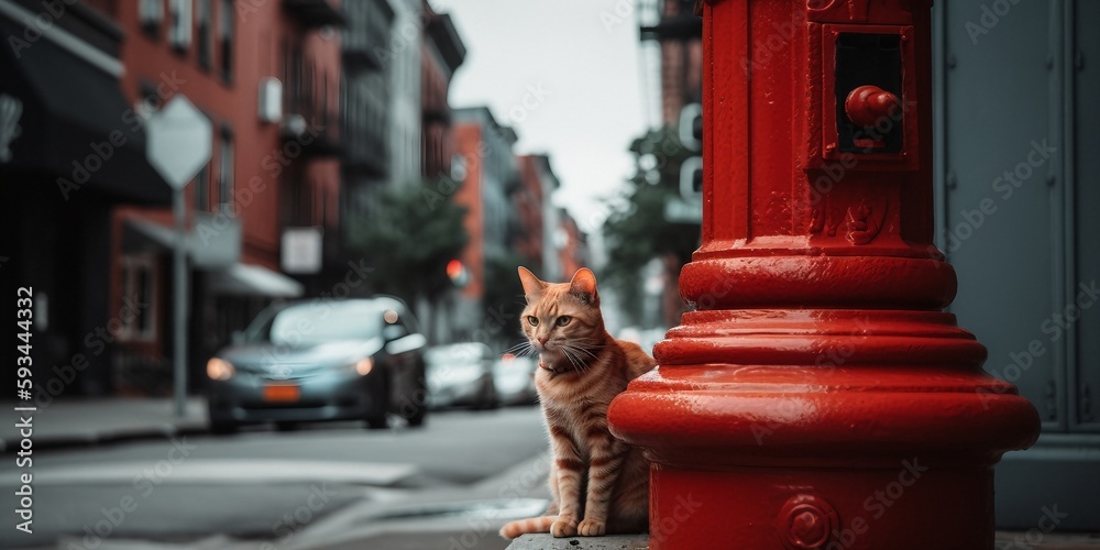 Urban Exploration with a Cat's Eye View - a curious cat perched atop a ...