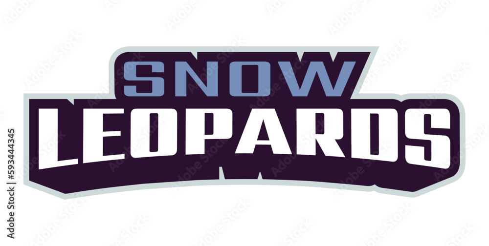 Bold sports font for snow leopard leopard logo. Text style lettering ...