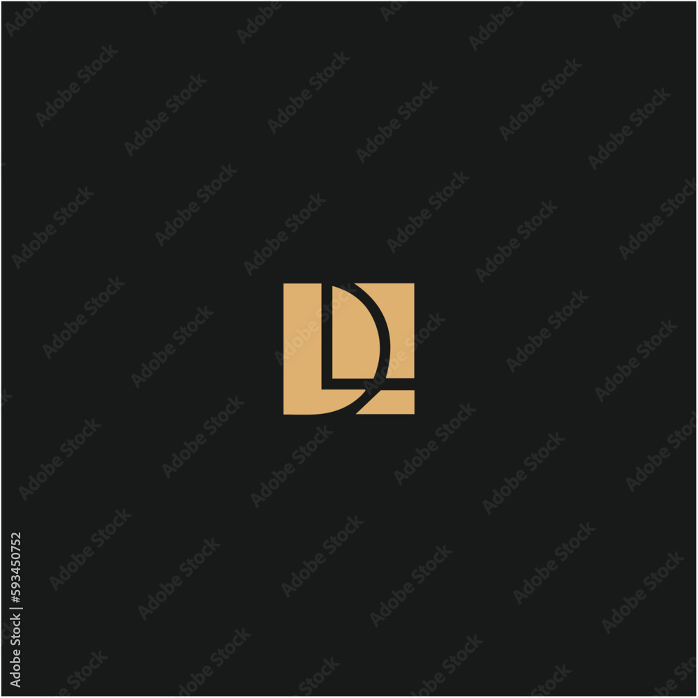 DL logo icon design template elements. Logo initial letter DL letter ...