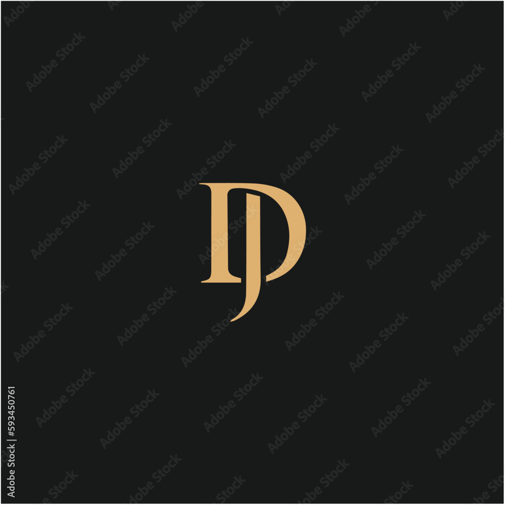 Initial letter DJ logo design. Modern letter DJ logo design vector ...