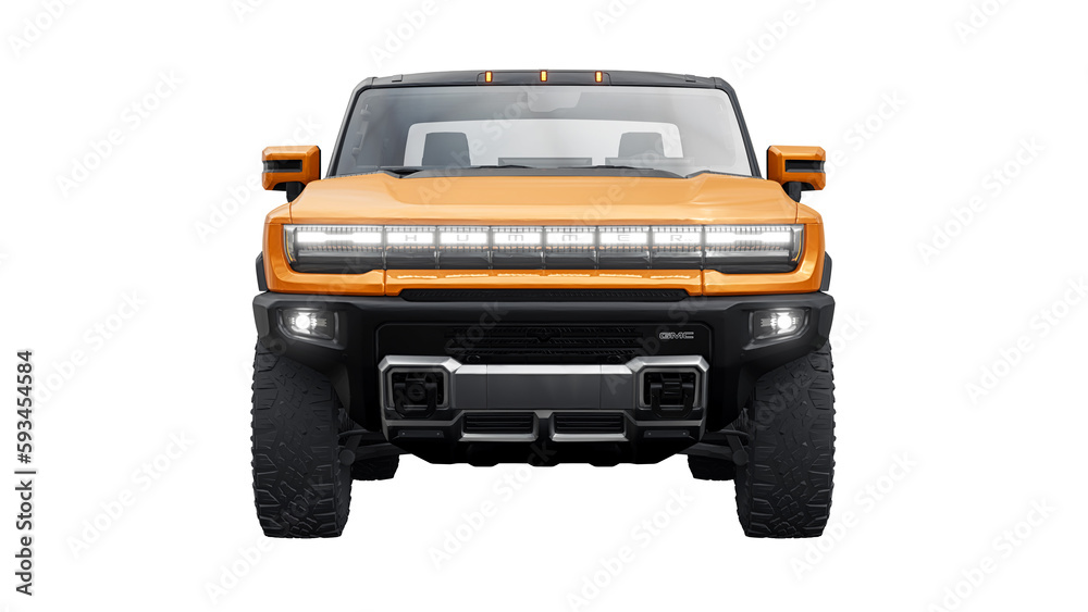 San Diego, USA. April 14, 2023. GMC Hummer EV 2022 is an all-electric ...