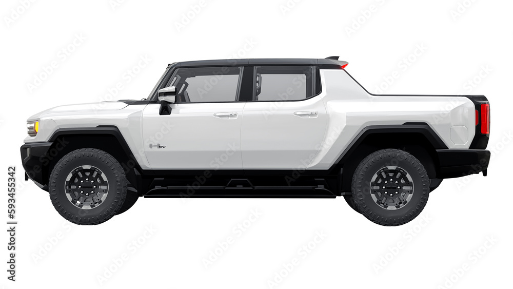 San Diego, USA. April 14, 2023. GMC Hummer EV 2022 is an all-electric ...