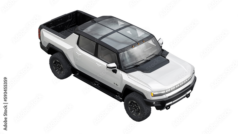 San Diego, USA. April 14, 2023. GMC Hummer EV 2022 is an all-electric ...