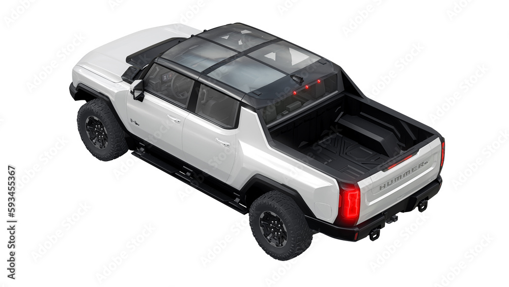 San Diego, USA. April 14, 2023. GMC Hummer EV 2022 is an all-electric ...