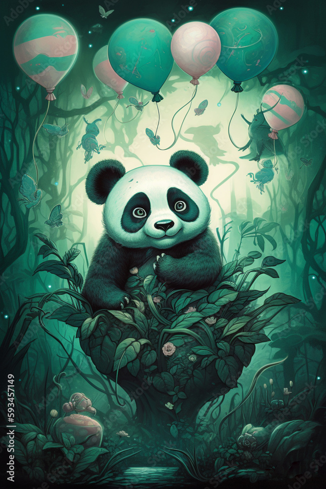 Panda's Dreamland: A Cute Little Panda in a World of Magic and Wonder ...