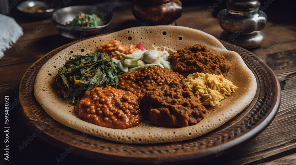 injera Stock Illustration | Adobe Stock