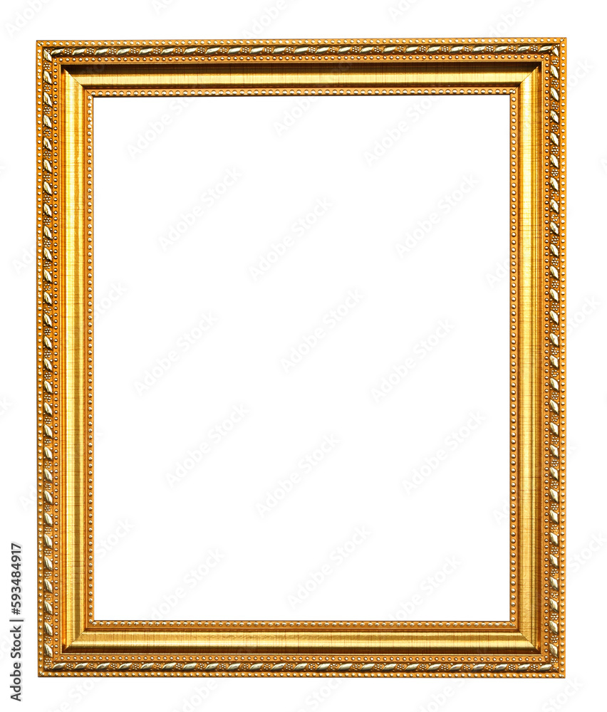 golden picture frame on transparent background png file Stock Photo ...