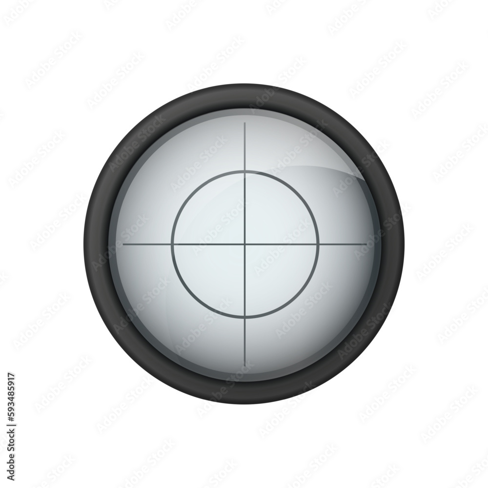 Realistic sniper sight. Sniper scope with measurement marks template. Sniper scope crosshairs ...