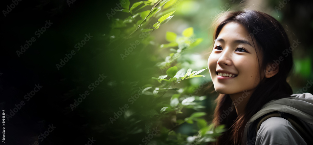 An environmentalist, this young Asian woman exudes beauty as she ...