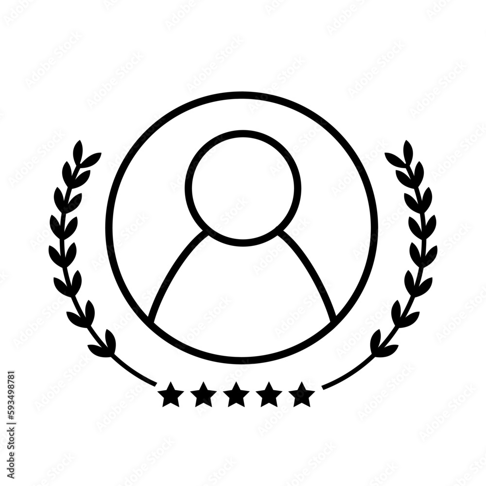 Grafika wektorowa Stock: Employee of the month icon. talent award ...
