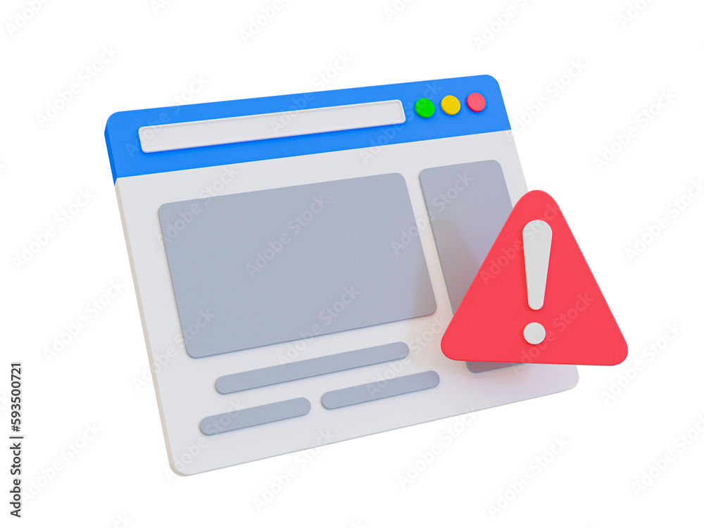 3d minimal phishing and internet security concept. website scam. online ...