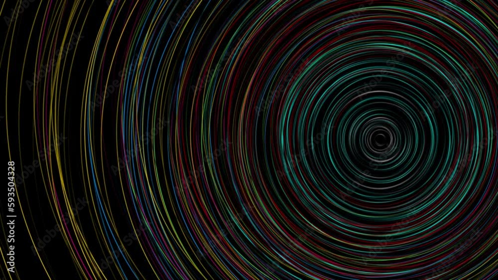 Colorful circular lines concept abstract tech background. Seamless ...