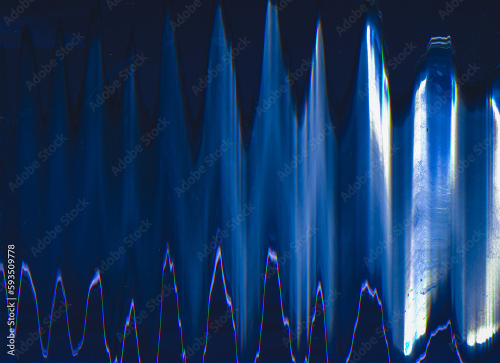 Glitch texture. Digital artifacts. Screen distortion. Blue white color ...