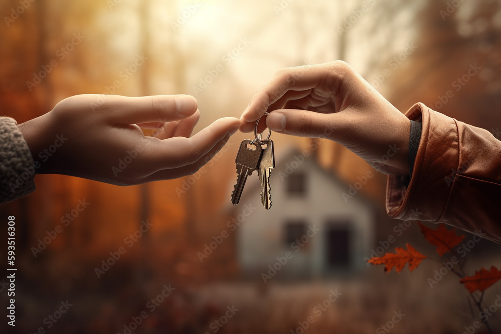 Passing the Keys: A Symbol of a New Home and a Fresh Start Stock ...