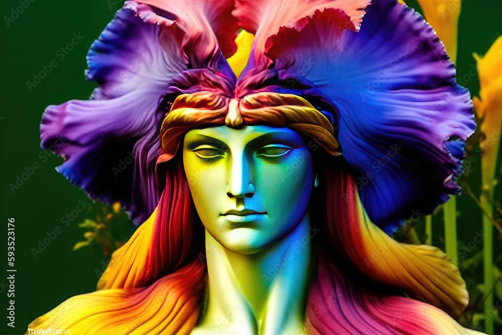 Iris, godess of the rainbow and messenger of the greek / roman gods ...