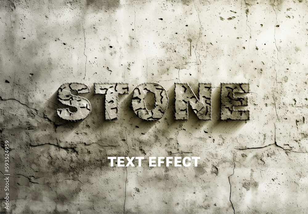Stone Text Effect Stock Template | Adobe Stock