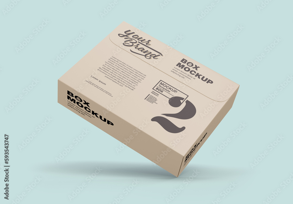 Delivery Box Mockup Stock Template | Adobe Stock