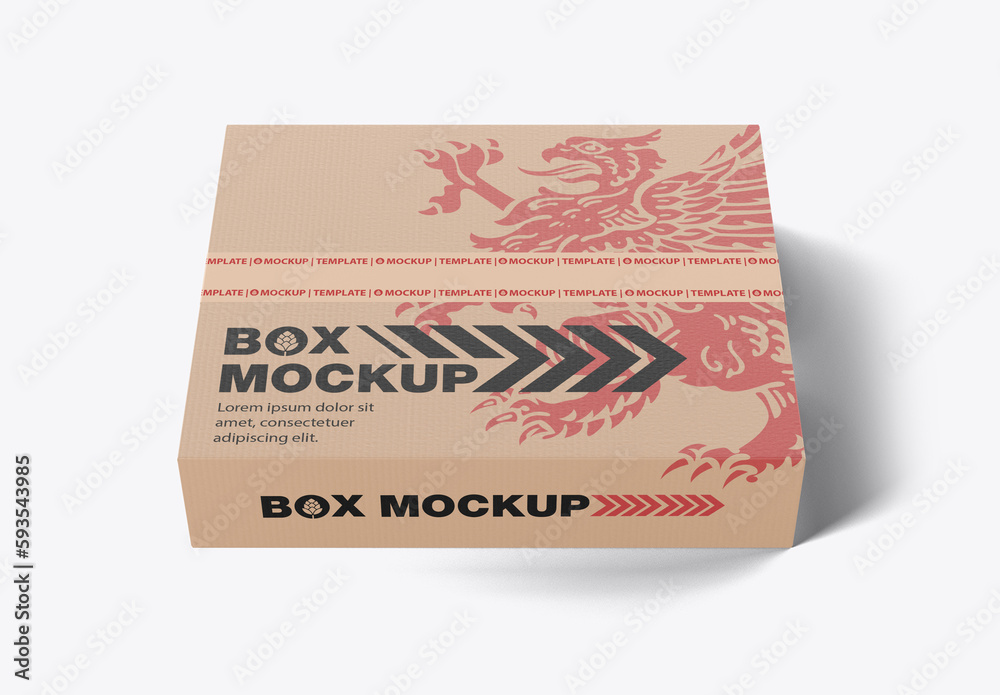 Delivery Box Mockup Stock Template | Adobe Stock