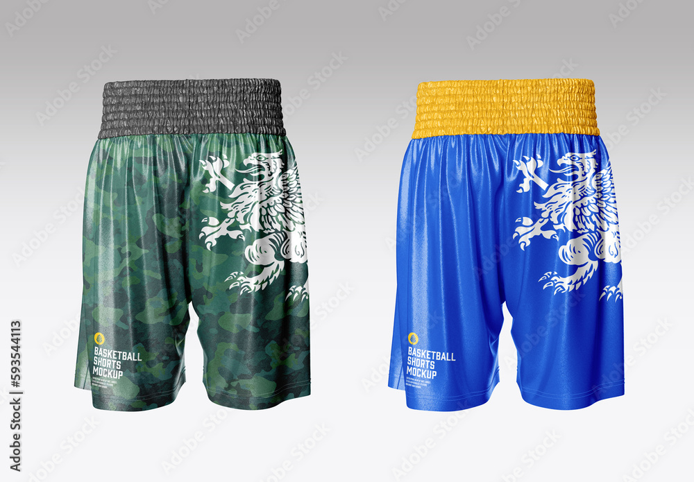 Boxing Shorts Mockup Stock Template | Adobe Stock