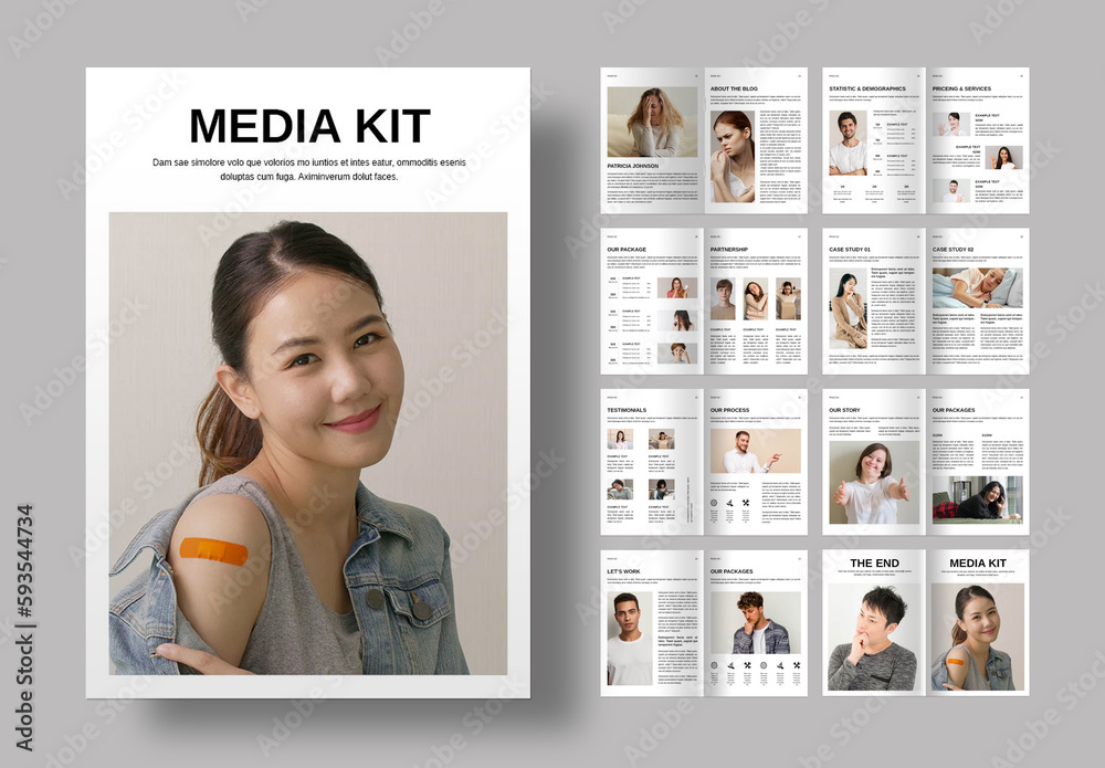Media Kit Layout Stock Template | Adobe Stock