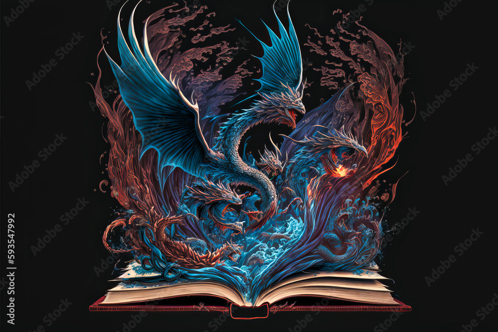 Dynamic illustration evoking power and strength, with dark and rich ...