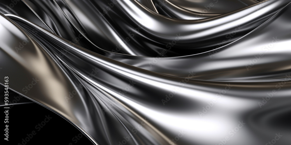 Abstract silver wavy background and metallic texture effect. ai ...