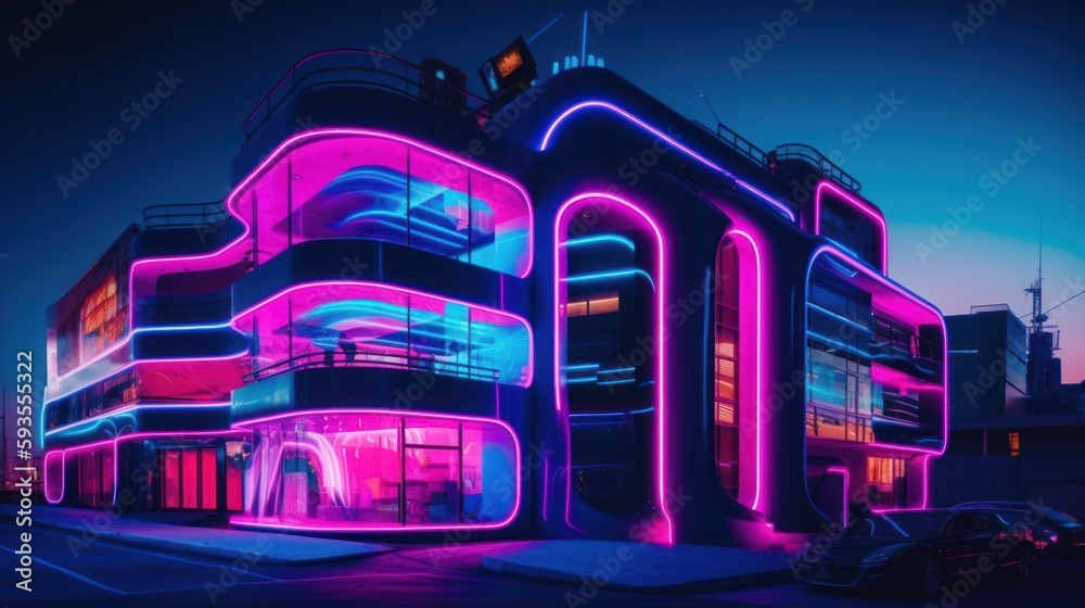 Sustainable City Street View: Contemporary Architecture with Futuristic ...