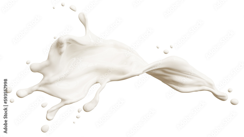 milk splashed on transparent background,clipping path Stock ...