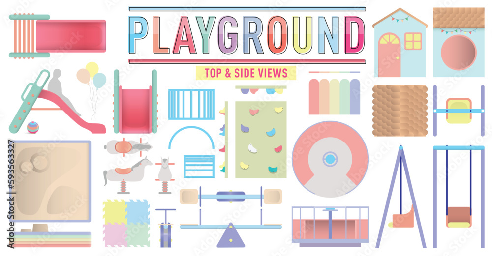 Children's Playground and Kindergarten Furniture and Toys with Top and ...