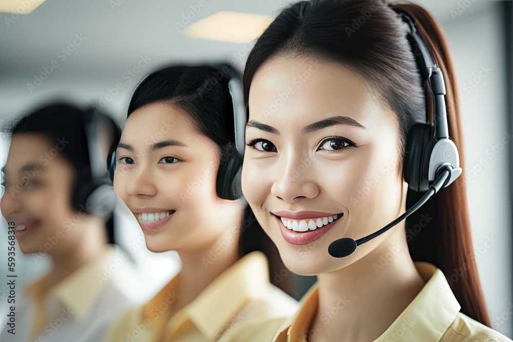Professional Asian call center team providing excellent customer ...