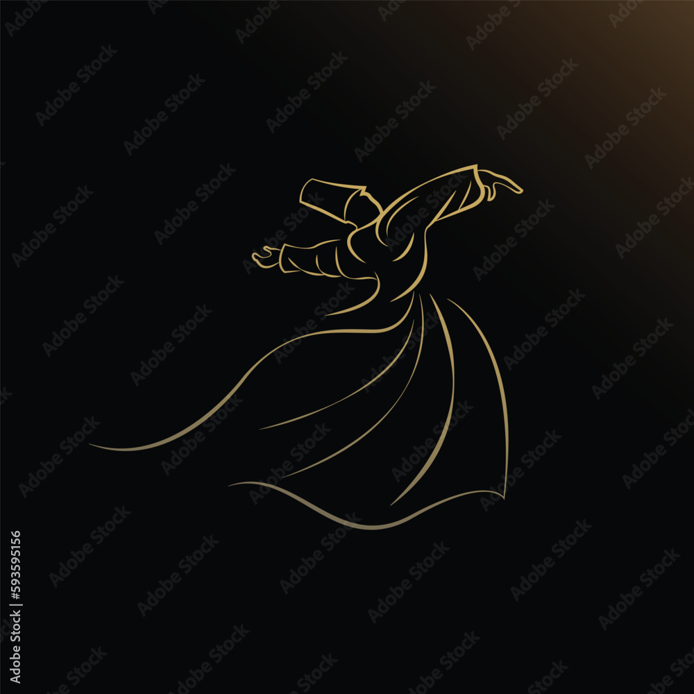 Sufi who performs the representative dance of the tradition of Sufism ...