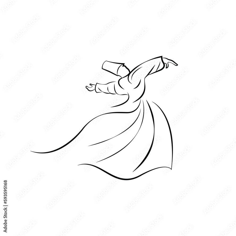 Sufi who performs the representative dance of the tradition of Sufism ...