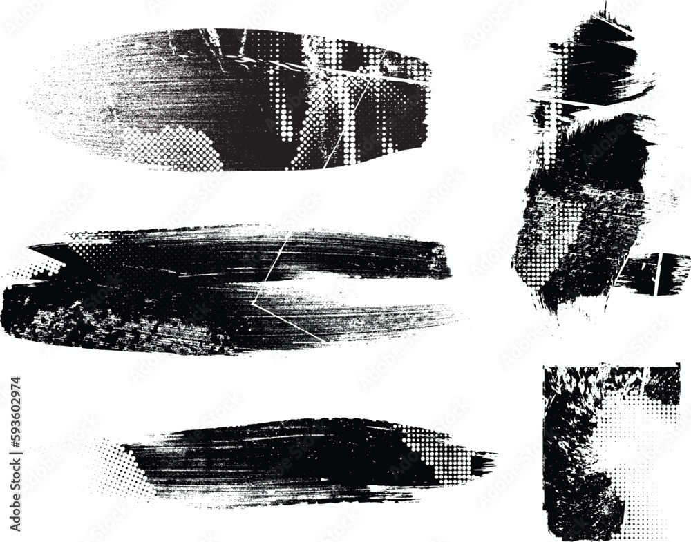 Glitch distorted grungy isolated banner . Design element for brochure ...