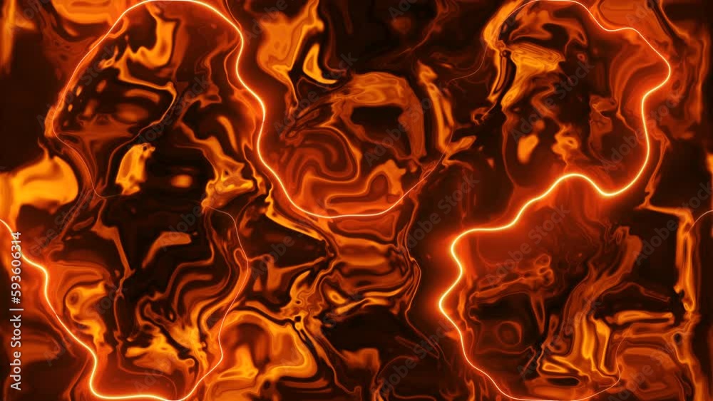 Bright neon glowing fire flames background loop animation 4K footage ...